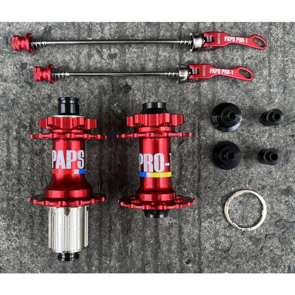 PAPS PRO-1 MTB HUBS VERSION 5 - 4 PAWLS 3 TEETH - QR AND TA READY 32 ...