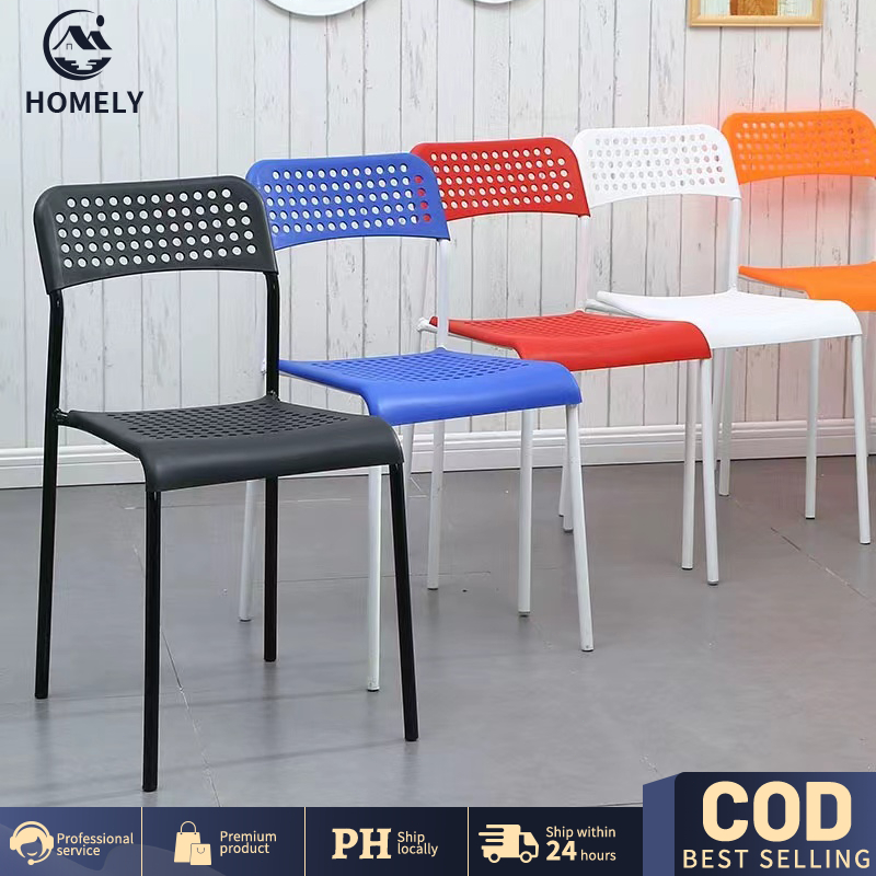 Plastic Chair Back Stackable Dining Table Chair Desk Study Long Sit ...