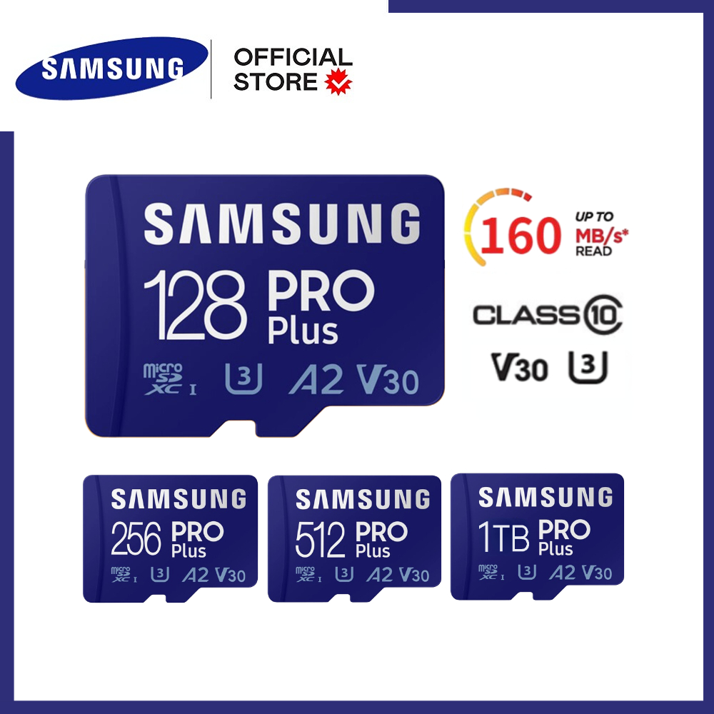 Samsung PRO Plus 128GB 256GB 512GB 1TB Micro SD Card UHS-I U3 V30 A2 ...