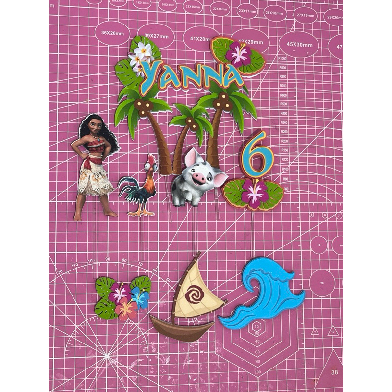 Moana Cake Topper (Set - Individual Stick) | Shopee Philippines