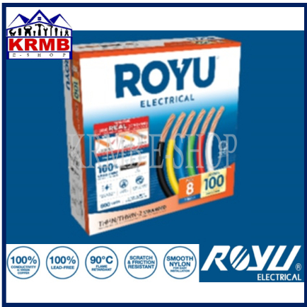 ROYU THHN / THWN ORIGINAL Stranded Wire #8 8.0mm2 7 strands 100 meters ...