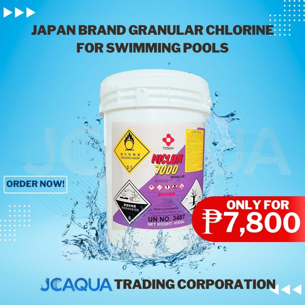 Genuine NICLON 7000, Japan brand, 70% Chlorine for Swimming Pool 40kgs ...
