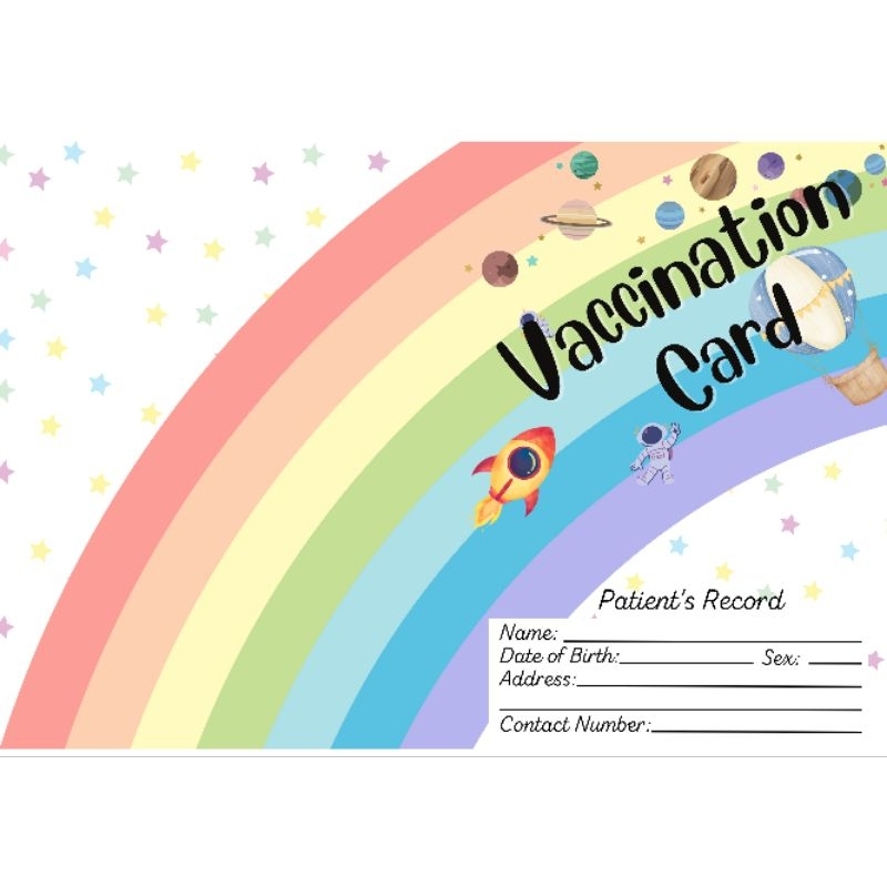 Baby to Adolescents 2024 Immunization/Vaccination Card/Record | Shopee ...