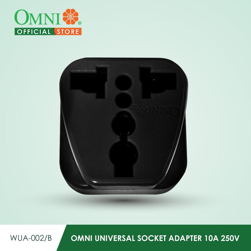 OMNI Universal Socket Adapter 10A 250V~ - WUA-002-PK (Black) | Shopee ...