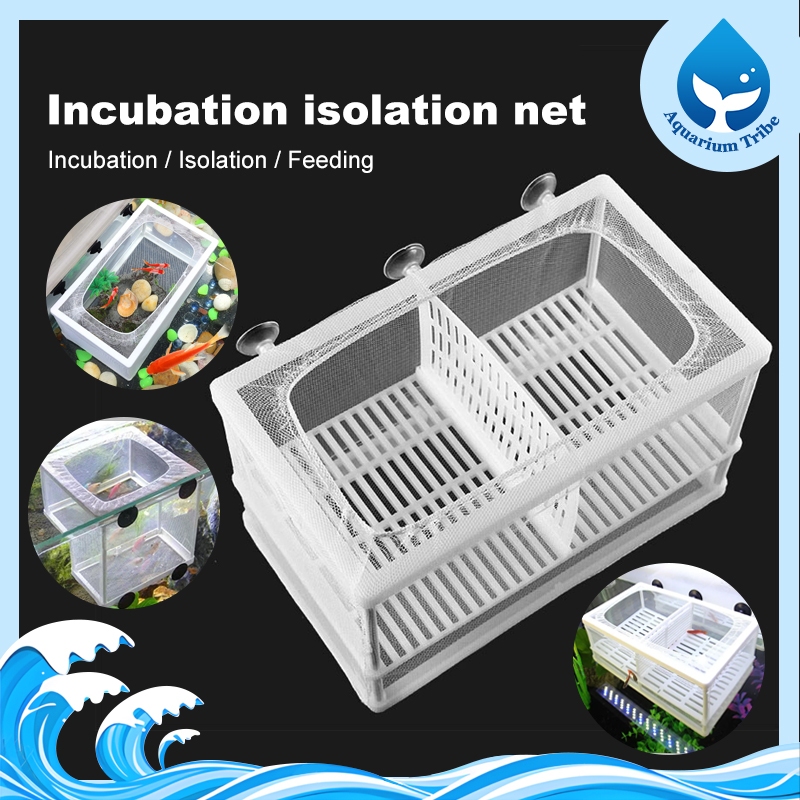 Aquarium ornamental fish culture isolation mesh eye hatchery tank S/L ...