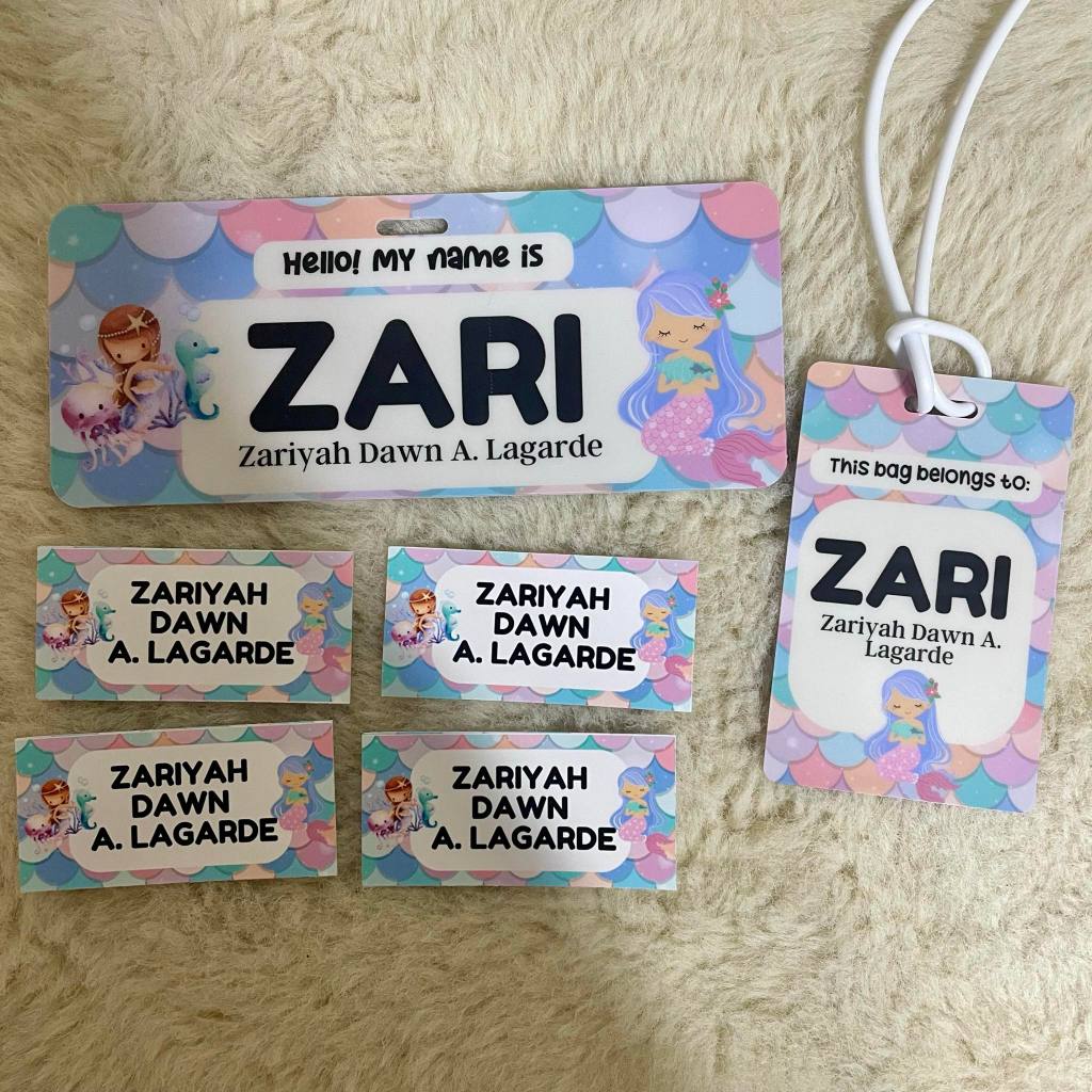 Personalized Name tag, Bag Tag & Name Sticker - PVC Name Tag Any theme ...