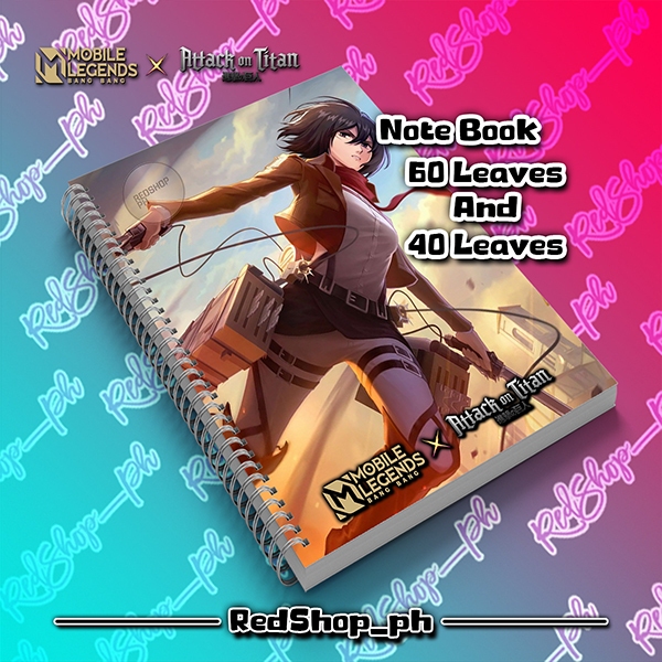Attack on titan x Mobile Legend Fanmade NoteBook standard school ...