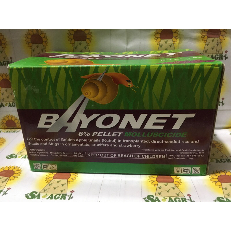 BAYONET 6% METALDEHYDE PELLET MOLLUSCICIDE (KILO) JARDINE DISTRIBUTION ...