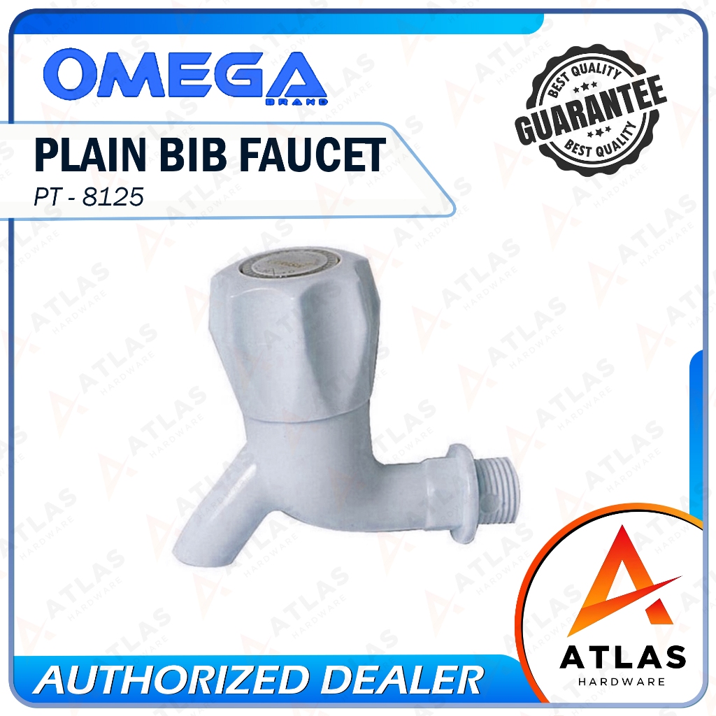 Omega Plastic Tap Faucet Ball Type with Plain BIB 1/2 in x 4 in, PT ...