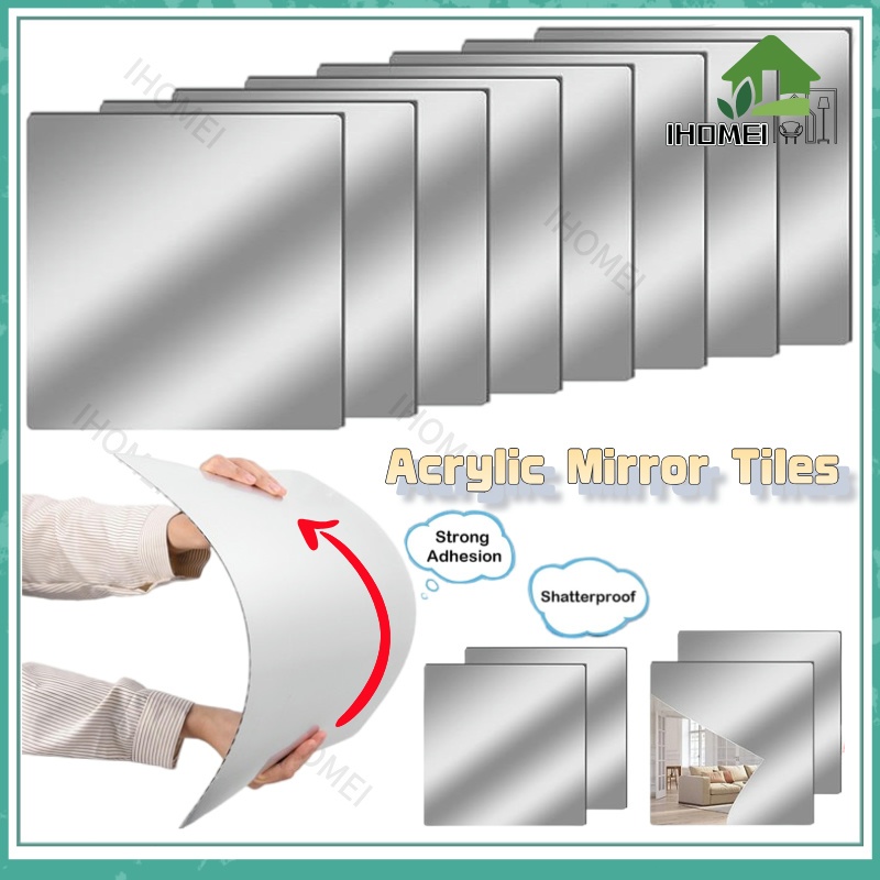 Mirror Sticker Wall Acrylic Mirror Wall Sticker Self Adhesive Sticker ...