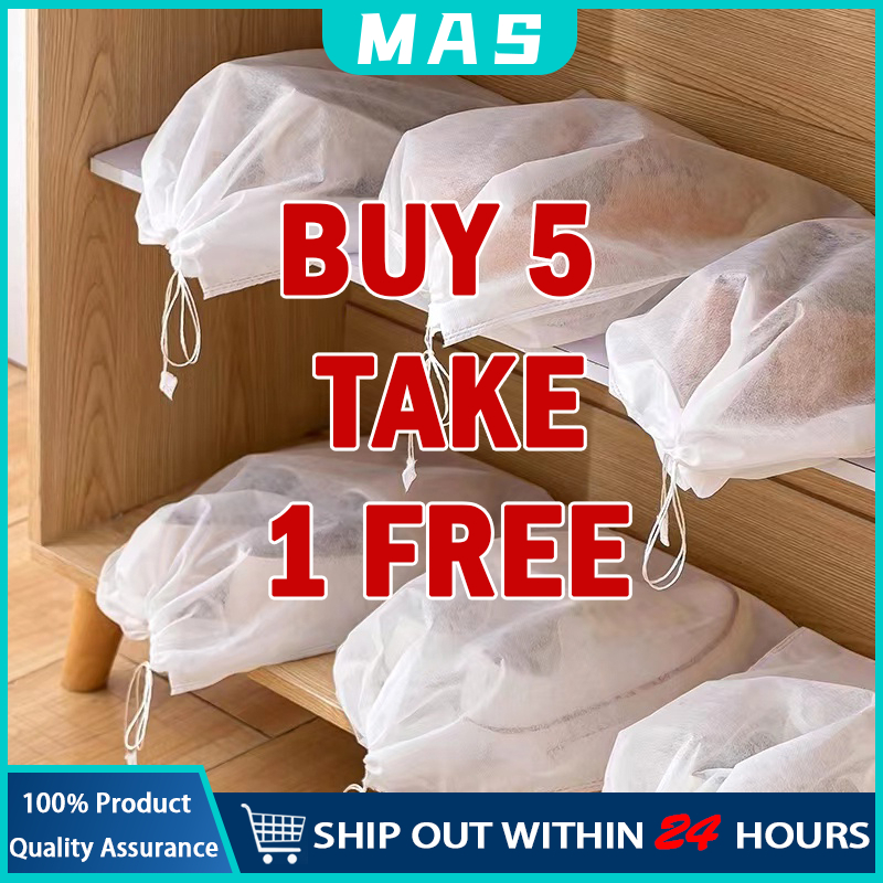 MAS Shoe Bag with Drawcord Reusable Anti-dust shoe protect bag Travel ...