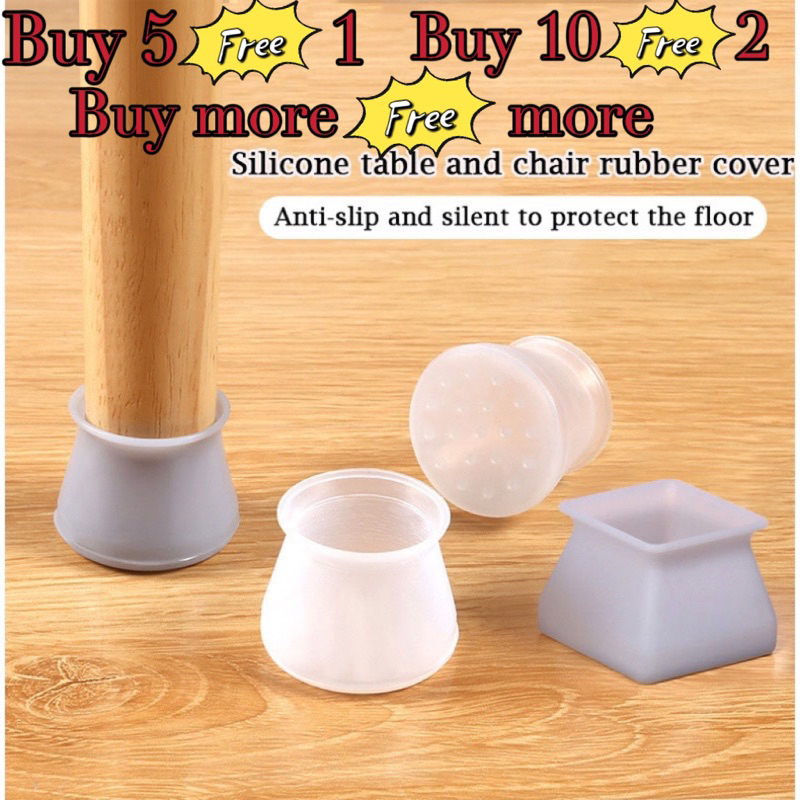 1pcs Silicone Chair Leg Cover Table Leg Non-slip Mute Rubber Floor ...