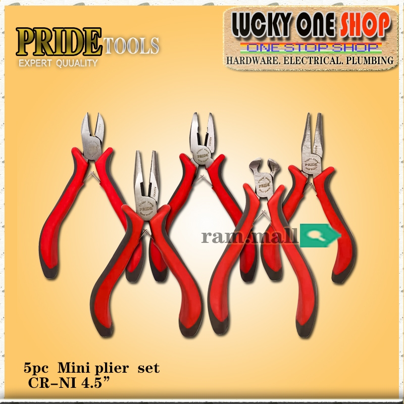 PRIDE 5 PCS SET MINI PLIERS ( 4.5 INCH ) | Shopee Philippines