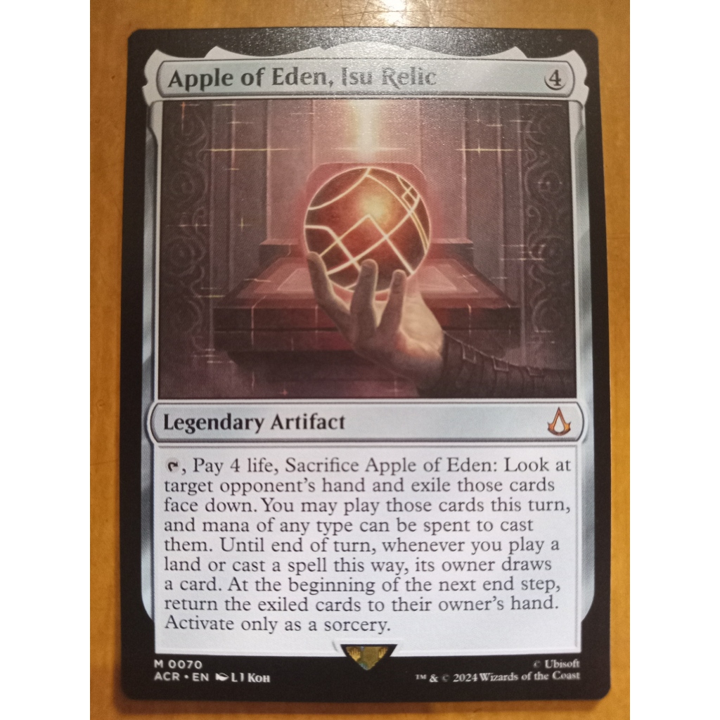 MTG Apple of Eden, Isu Relic Mythic ACR Universes Beyond: Assassin's ...