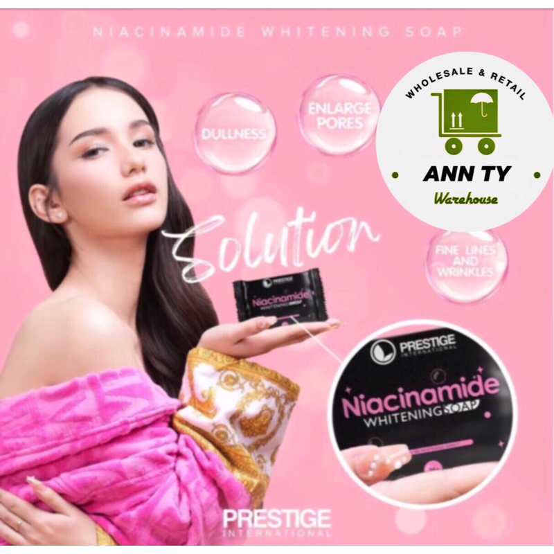Ann shop PRESTIGE Niacinamide Whitening soap 75g (4pcs) | Shopee ...