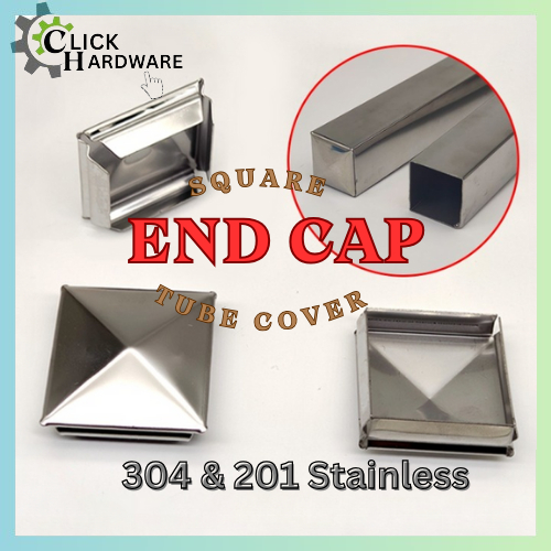 Stainless End Cap Square Tube Cover Stainless Design CLICK HARDWARE ...