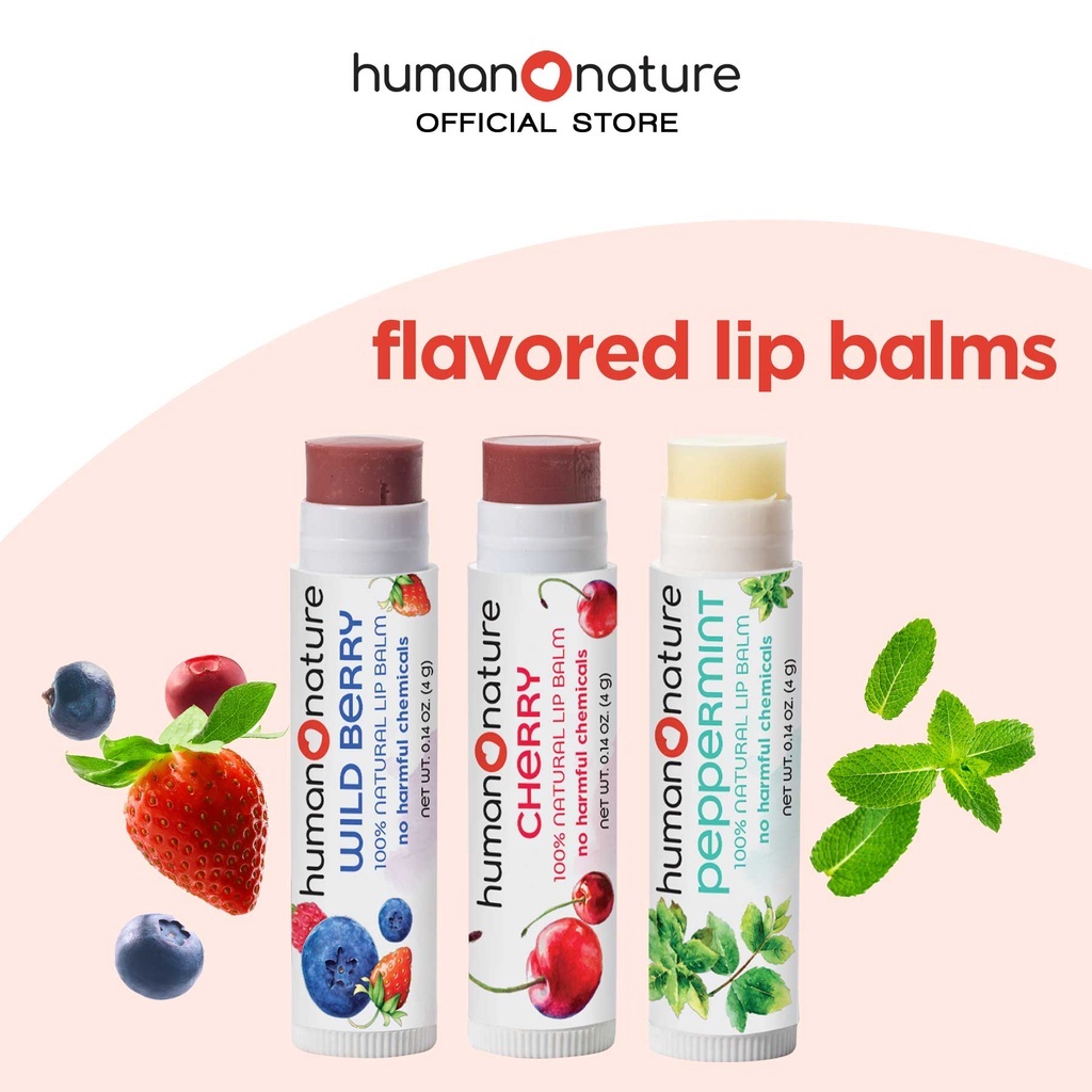 Human Nature Flavored Lip Balm 4g (No Harmful Chemicals) | Shopee ...