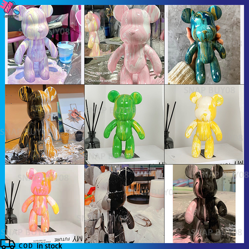 COD Onhand SET 23cm Bear / Paint DIY Violent Bearbrick Color Fluid ...