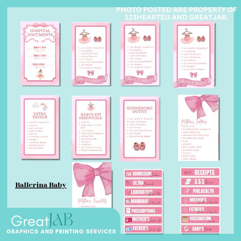[DAPHNE]Personalized|Hospital bag checklist Stickers|Documents|baby ...