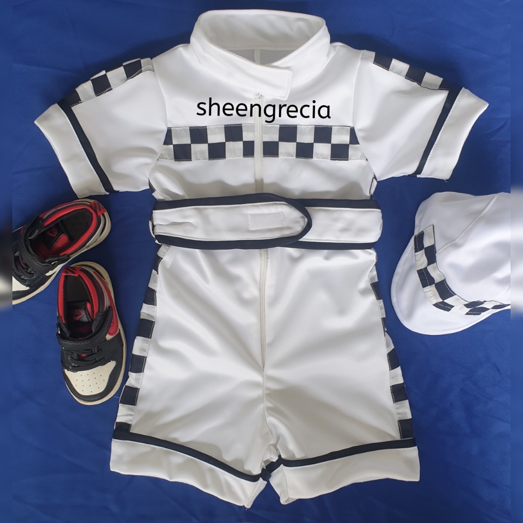 BMW/MCQUEEN WHITE RACING COSTUME FOR BABIES/KIDS | Shopee Philippines