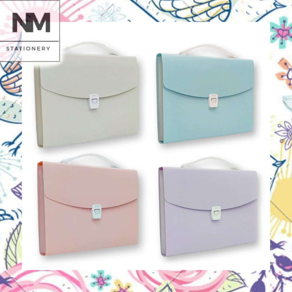 NM 13 Pocket Short Expanding File Envelope Size A4 with Label Sticker ...