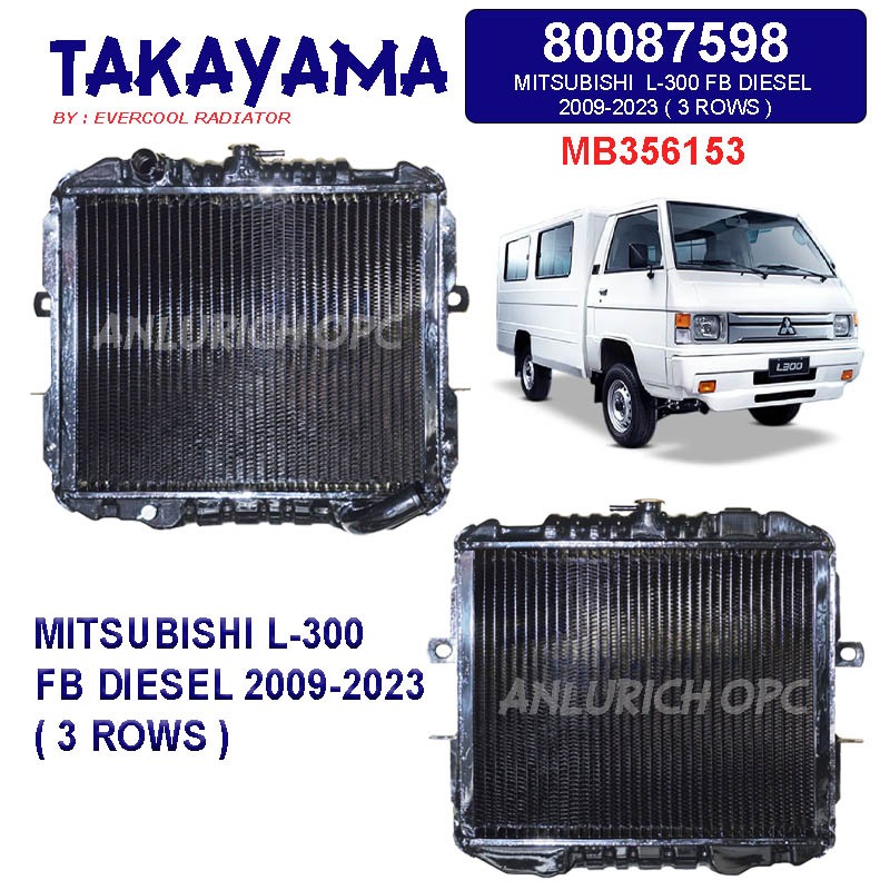 TAKAYAMA RADIATOR L300 FB DIESEL 2009-2018 3 ROWS (COPPER) TANSO ...
