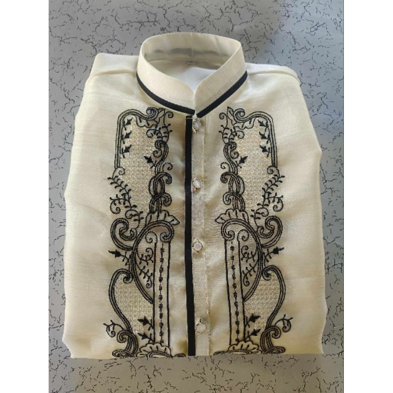 Barong Tagalog piña mocha with lining. | Shopee Philippines