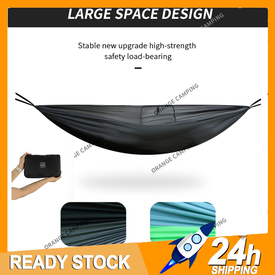 hammock duyan 200KG Camping Hiking Outdoor Foldable duyan hammock 8ft ...