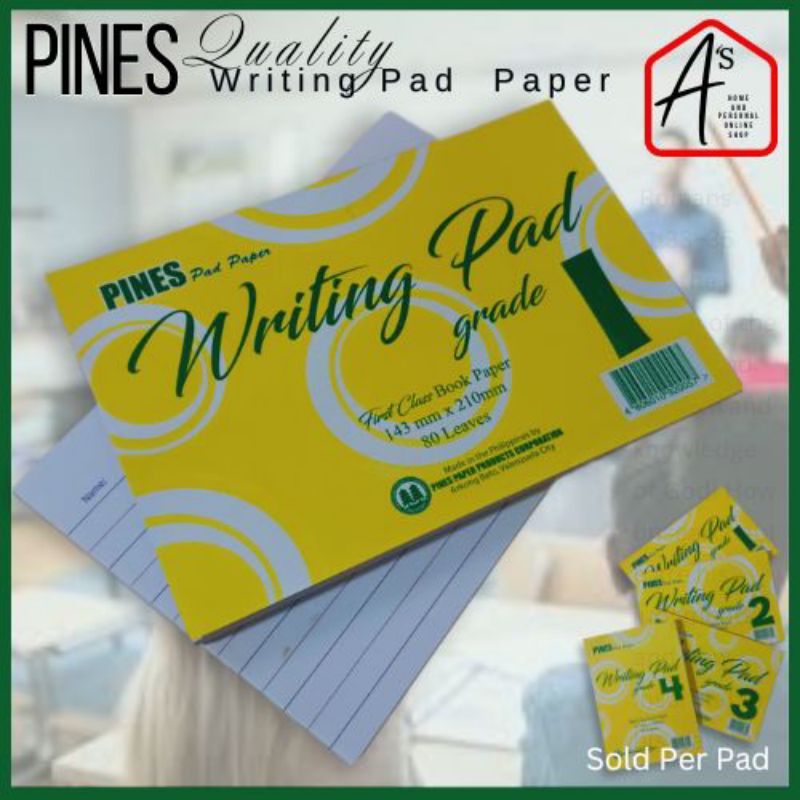 A's WRITING PAD PAPER - Elementary Writing Pad Paper Grade 1, 2, 3, 4 ...