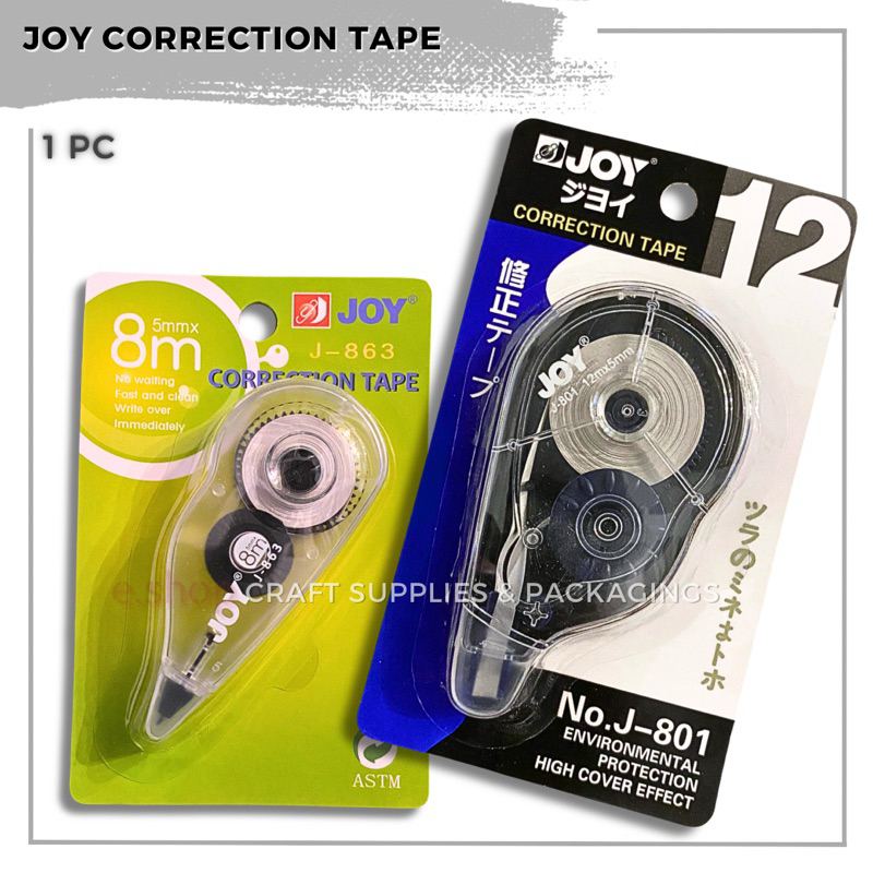 JOY Correction Tape Eraser Tape 5m 8m 10m 12m | Shopee Philippines