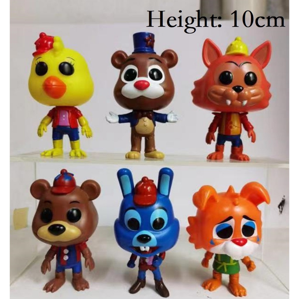 Five Nights At Freddy's Set of 6 POP Version FNAF Collectible Action ...