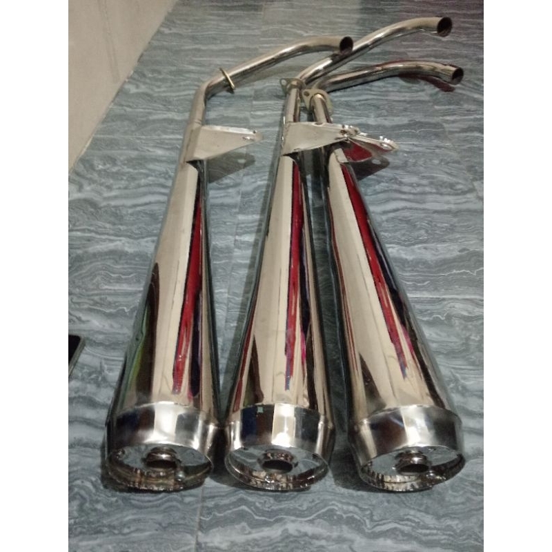 microbike ext 125/150/ version 2 chicken pipe stainless | Shopee ...