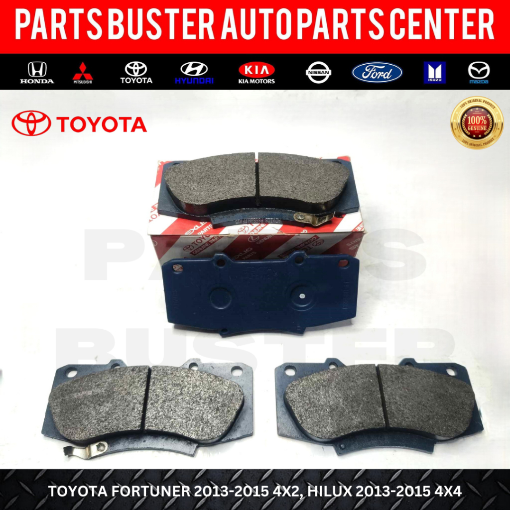 Genuine Brake Pad (FRONT) for TOYOTA FORTUNER 2013-2015 4X2, HILUX 2013 ...