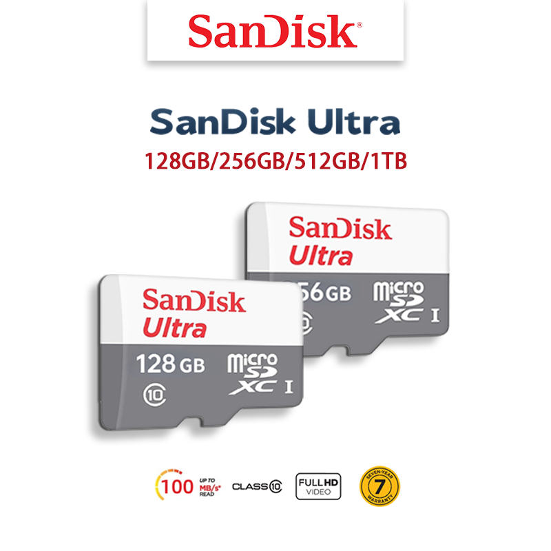 SanDisk Ultra Micro SDXC 128GB 256GB 400GB 512GB 1TB Class 10 UHS-I Memory Card SDSQUNR - NEW ...