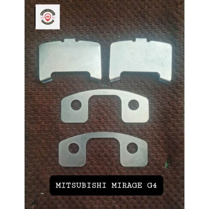 4 Pieces Brake Pad Shim Plate for Mitsubishi Mirage G4 (2013-2022 ...