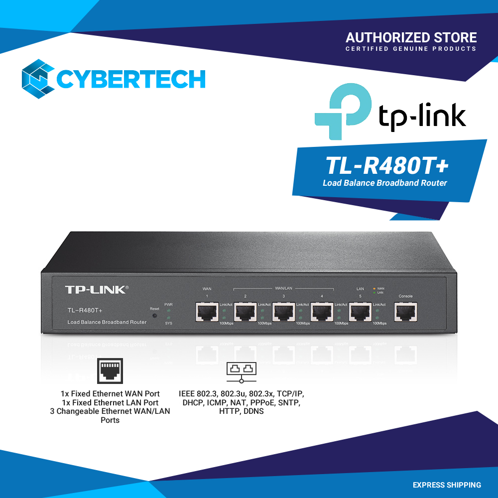TP-Link TL-R480T+ Desktop/Rackmount Load Balance Broadband Router ...