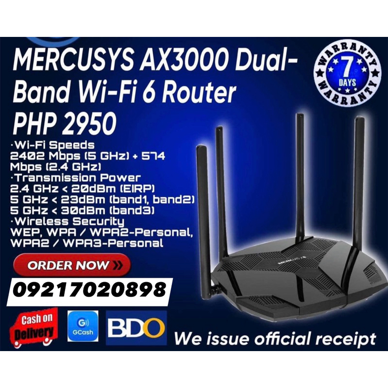 MERCUSYS AX3000 DUAL BAND WIFI 6 ROUTER | Shopee Philippines