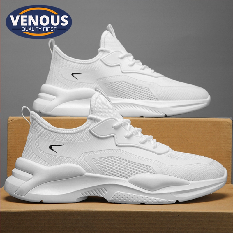 Venous 2024 New White Shoes for Men Super Light Casual Men's Shoes ...