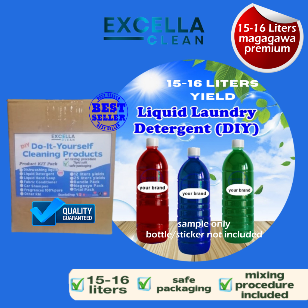 PREMIUM DIY LIQUID DETERGENT KIT 15-16 Liters yield | Shopee Philippines