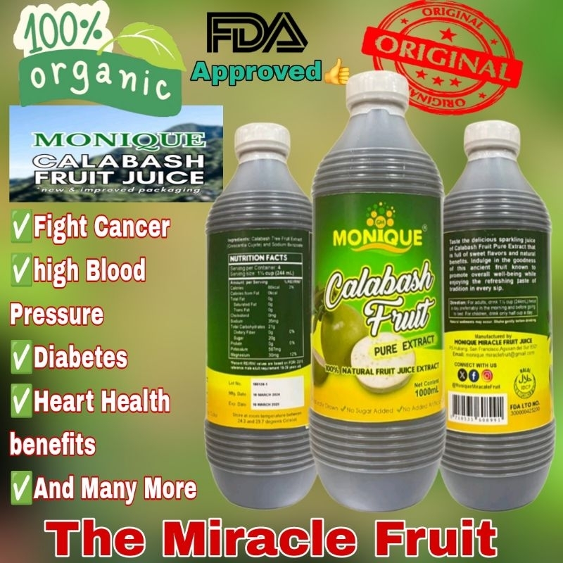 Monique Calabash Fruit Juice 1000ml ( The Miracle Fruit Ready to Drink ...