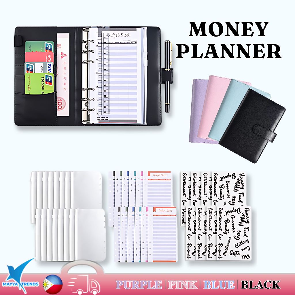 Binder Album Leather PU Macaron Binder School Office Binder Notebook ...