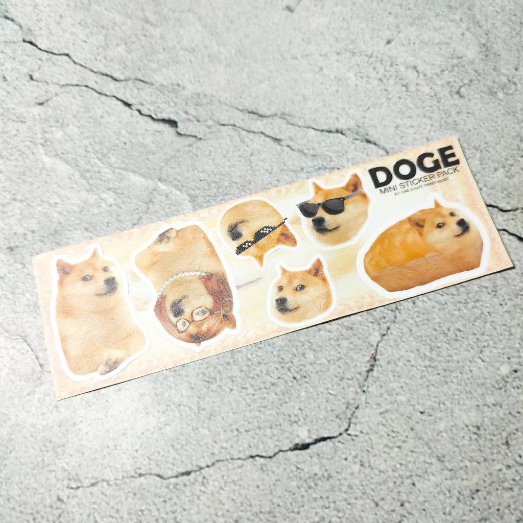 DOGE MEME DOG VINYL STICKER/WATERPROOF STICKER/ AQUAFLASK STICKER/MEME ...