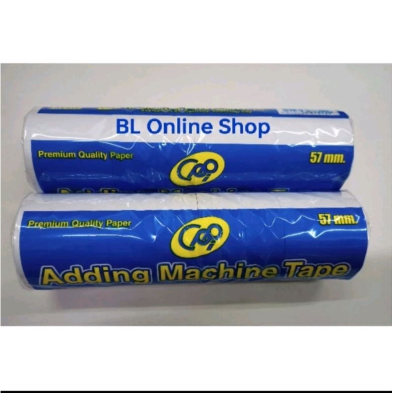 Adding Machine Tape 57mm with plastic (4rolls) | Shopee Philippines