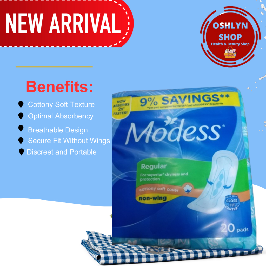 Modess Cottony Soft Non-Wing Sanitary Napkins (20 pads) | Shopee ...