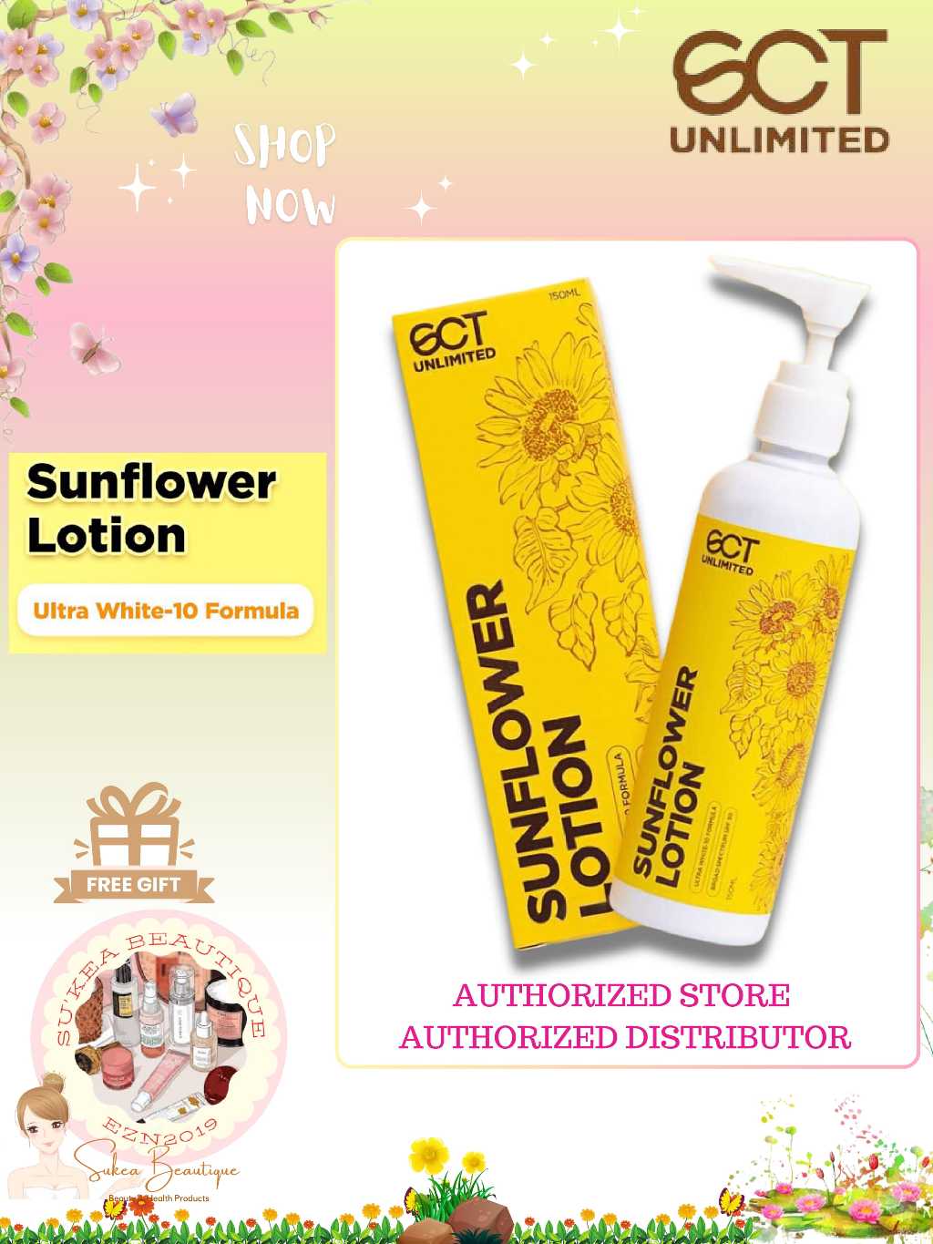 SCT Sunflower Lotion with Ultra White-10 Formula | Shopee Philippines
