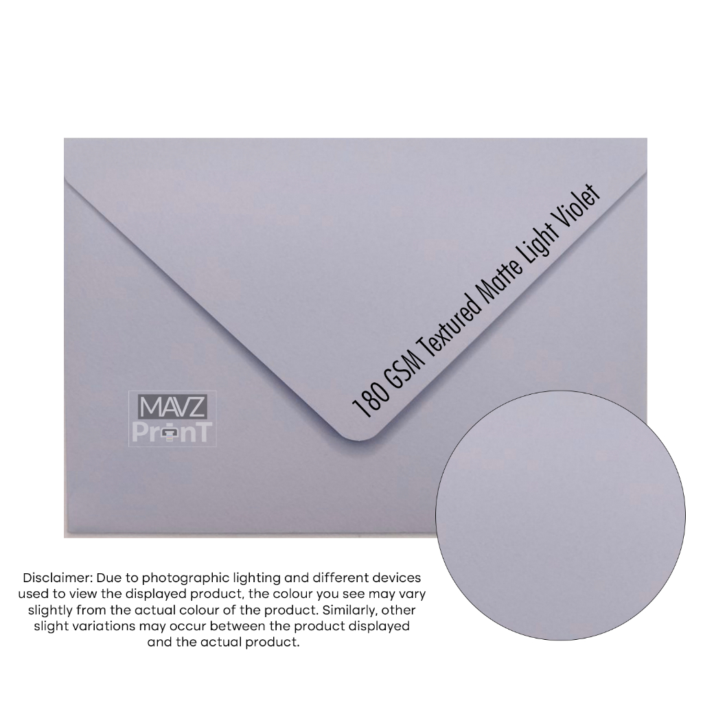 Shades of Violet Envelope for Wedding Baptismal Birthday Debut Size 5R ...