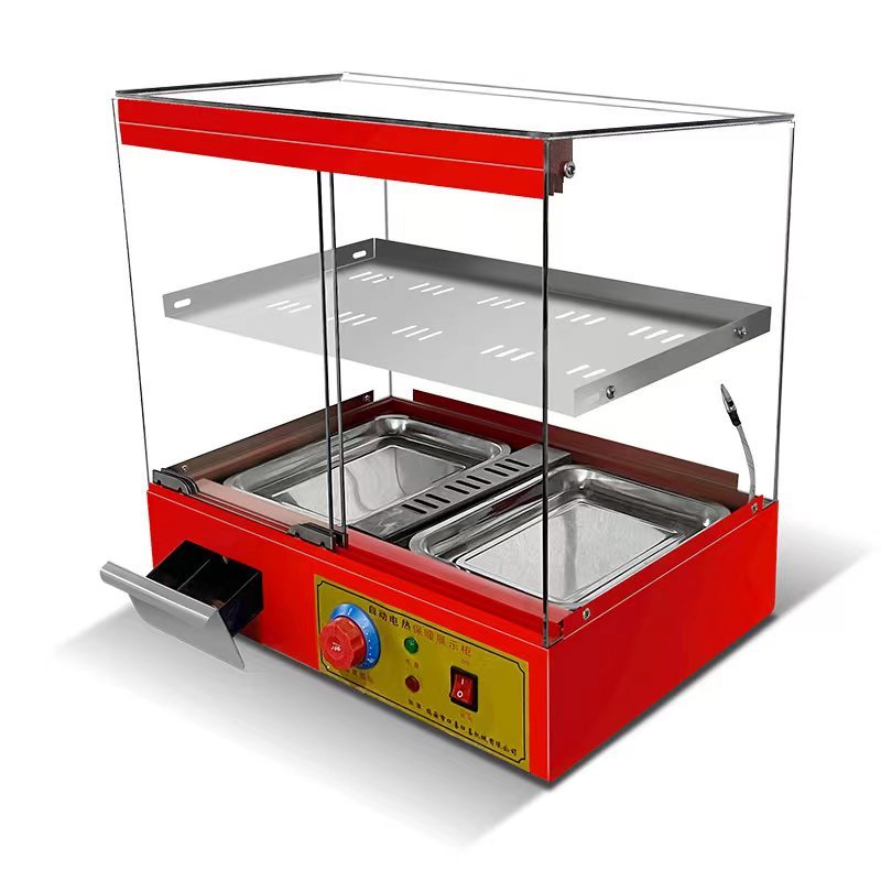 Heavy Duty Curve Glass Showcase Display Electric Food Warmer Food ...