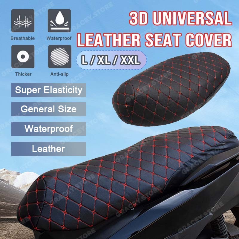 Leather Motorcycle Seat Cover Anti Scratch Easy Clean Motor Seat ...