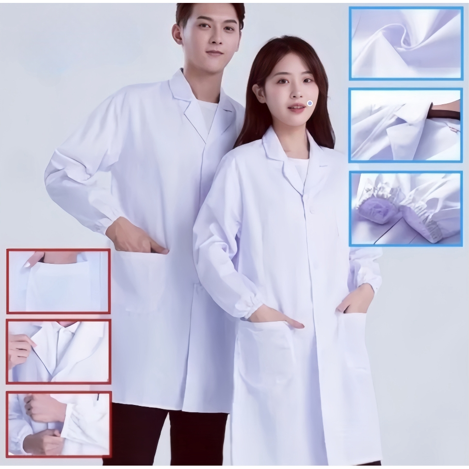Lab Coat Lab Gown For Students female White Coat lab gown white ...