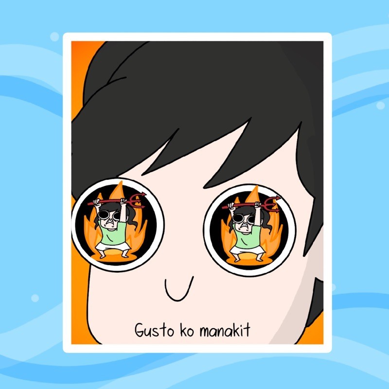 SSKAIT Girl Waterproof funny mood die cut sticker - Gusto kong manakit ...